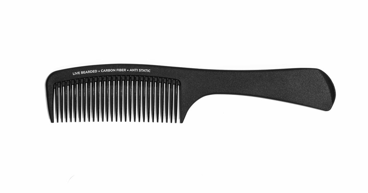 Carbon Fiber Classic Comb – Live Bearded