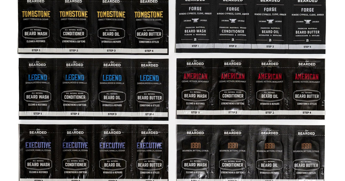 Live Bearded Beard Grooming Sample Pack